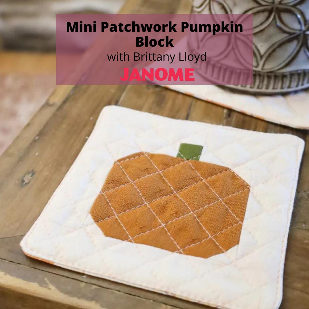 Mini Patchwork Pumpkin Block - Janome