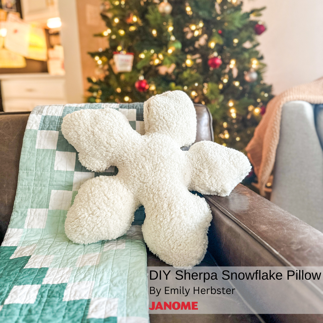 DIY Sherpa Snowflake Pillow - Janome